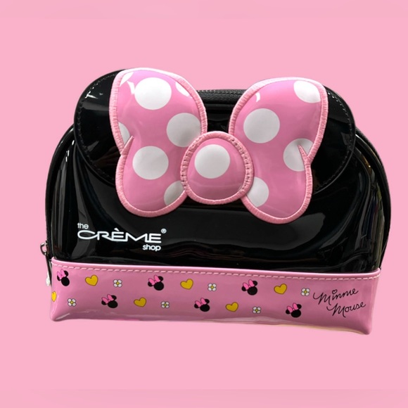 Disney | Bags | Nwt Disneys Minnie Mouse Dome Black Pink Makeuptravel ...